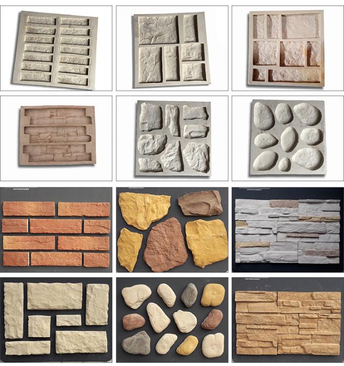 No Deforming T40mm Cast Stone Molds , Artificial Cultured Stone Molds