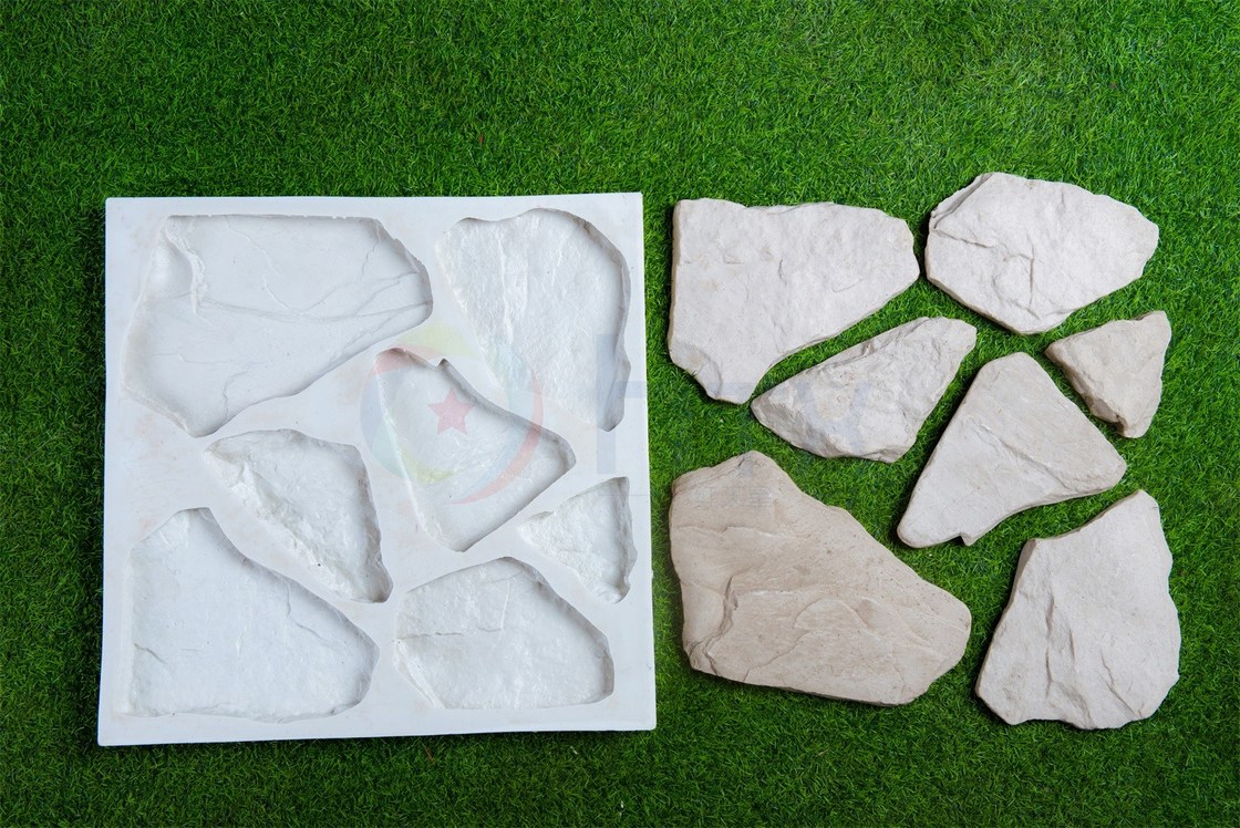 Heat Resistance Veneer Stone Mold 40mm Concrete Stone Wall Molds