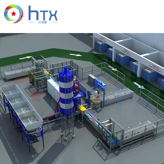 Precast Concrete Production Lines Wet Cast Machinery Paver Making Machine